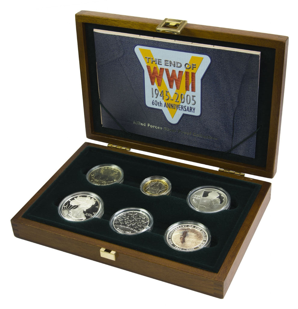 2005 Silver Proof 6 c Coin Set Allied Forced End of WW2 for sale ...